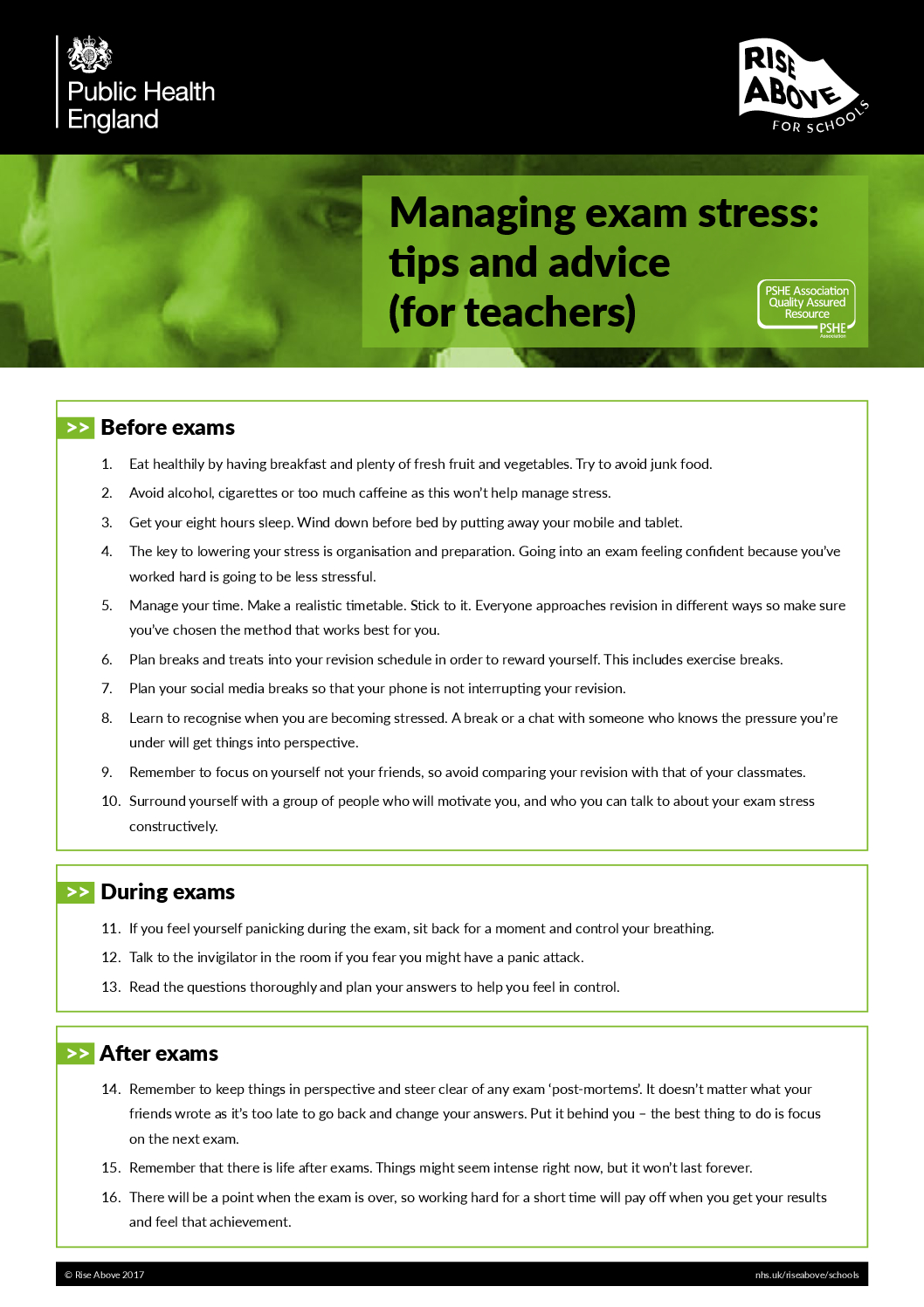 Managing Exam Stress - WRHS
