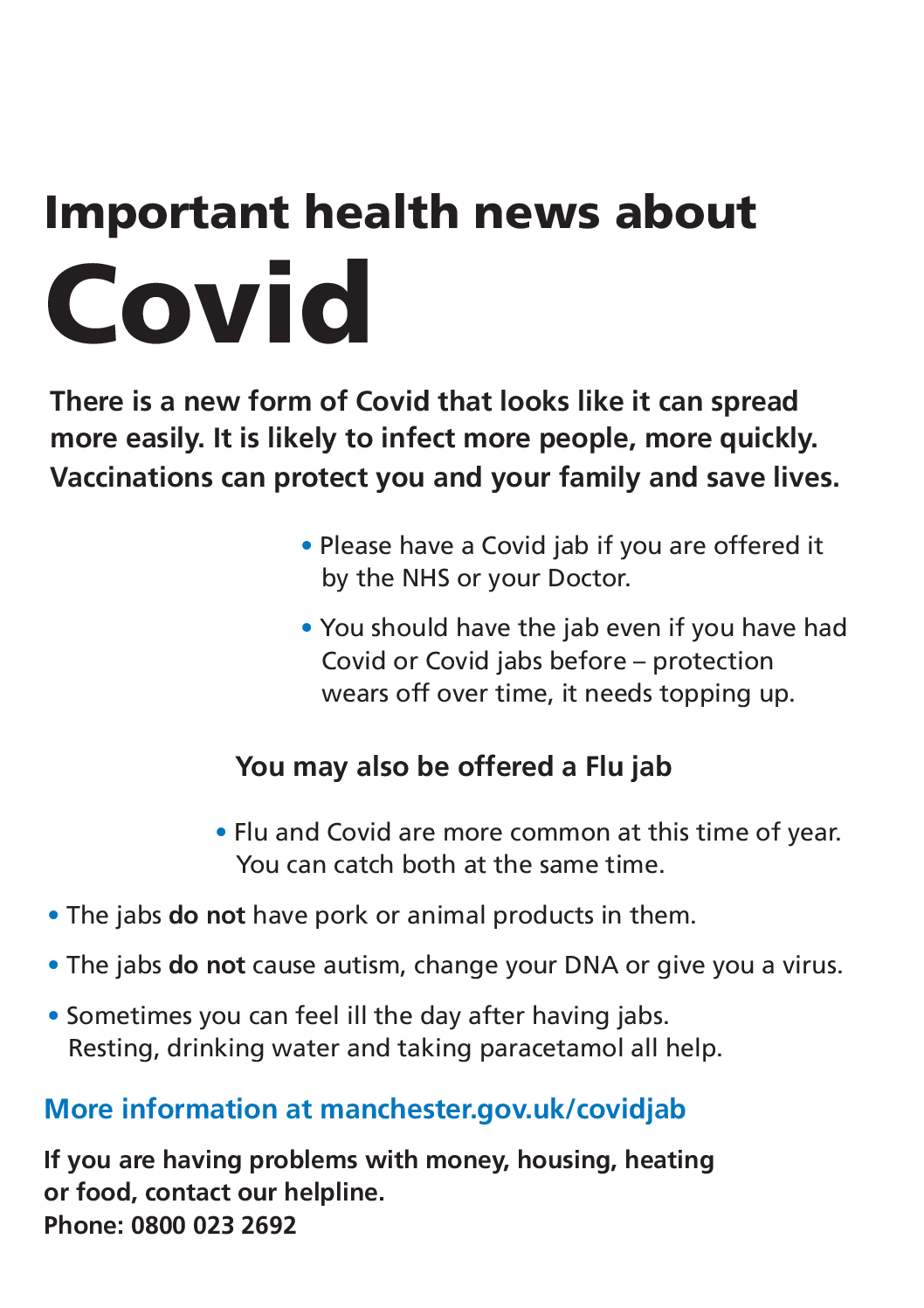 NHS: Important Health News About COVID - WRHS